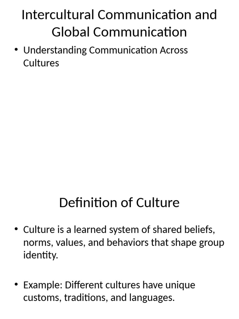 Intercultural Communication | PDF