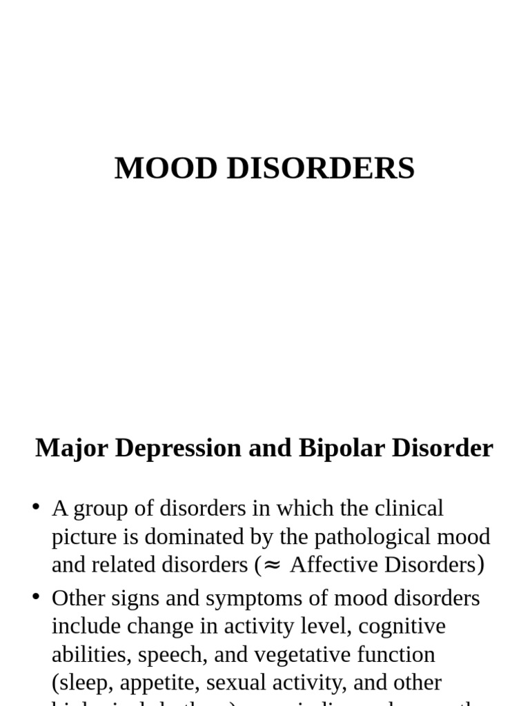 l6201 - Mood Disorder | PDF | Bipolar Disorder | Mania