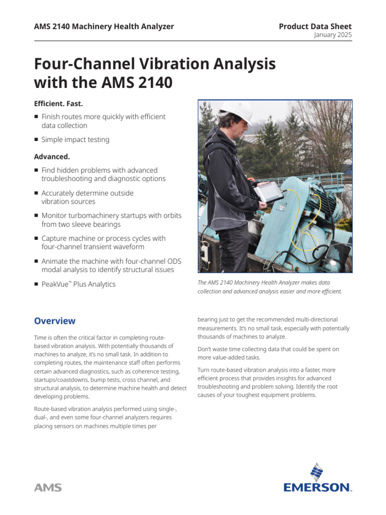 Product Data Sheet Ams 2140 Four Channel Vibration Analysis Ams en ...