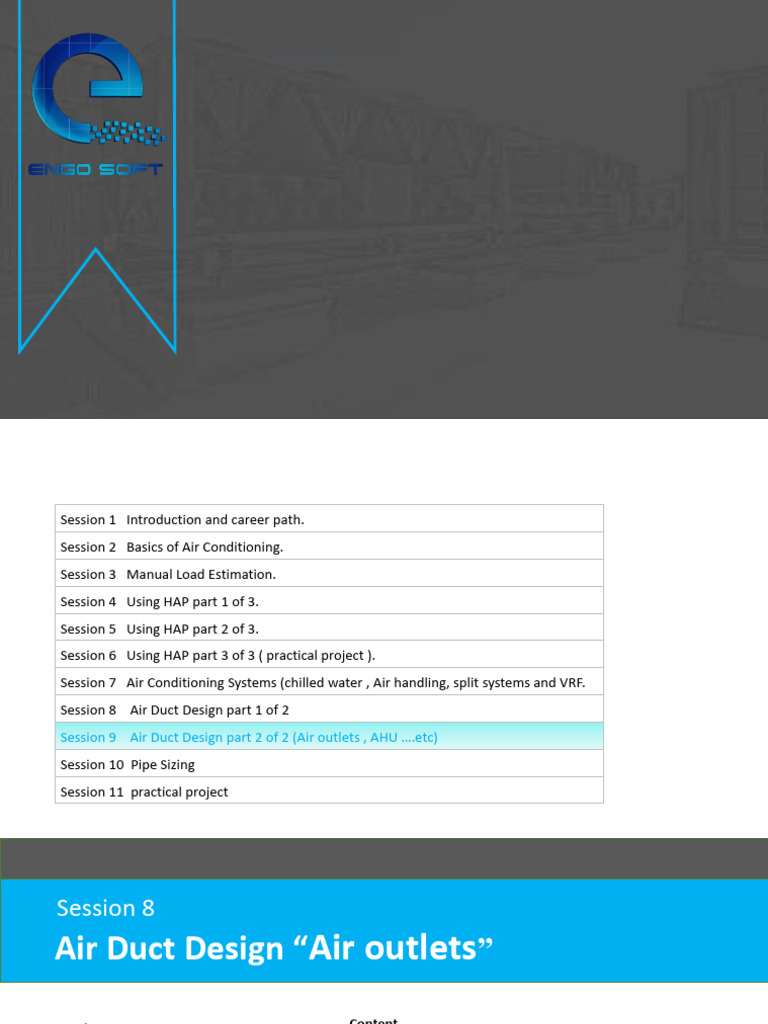 Session-9 Air Duct Design Part 2 of 2 | PDF | Duct (Flow) | Chemical ...