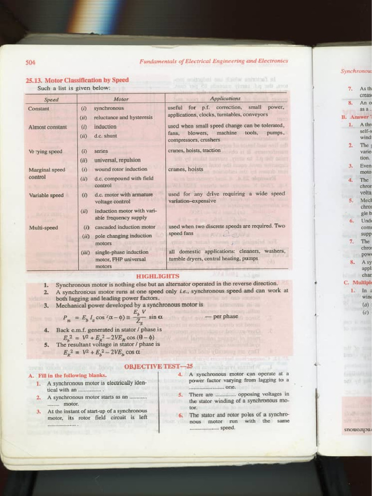 Synchronous Motor | PDF