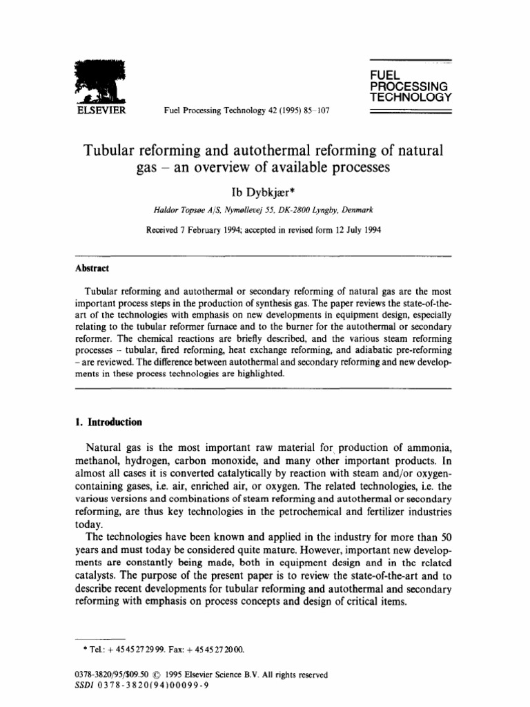 Tubular and Autothermal Reforming Overview | PDF | Combustion ...