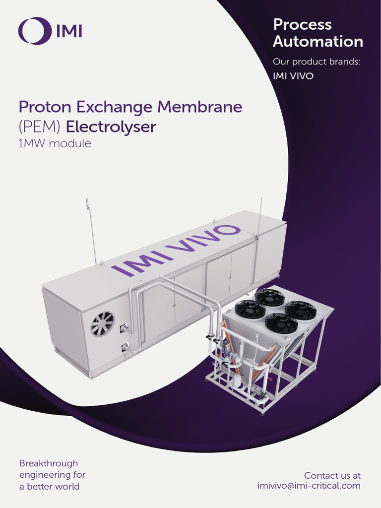 IMI VIVO 1MW PEM Electrolyser Overview | PDF | Energy Development ...