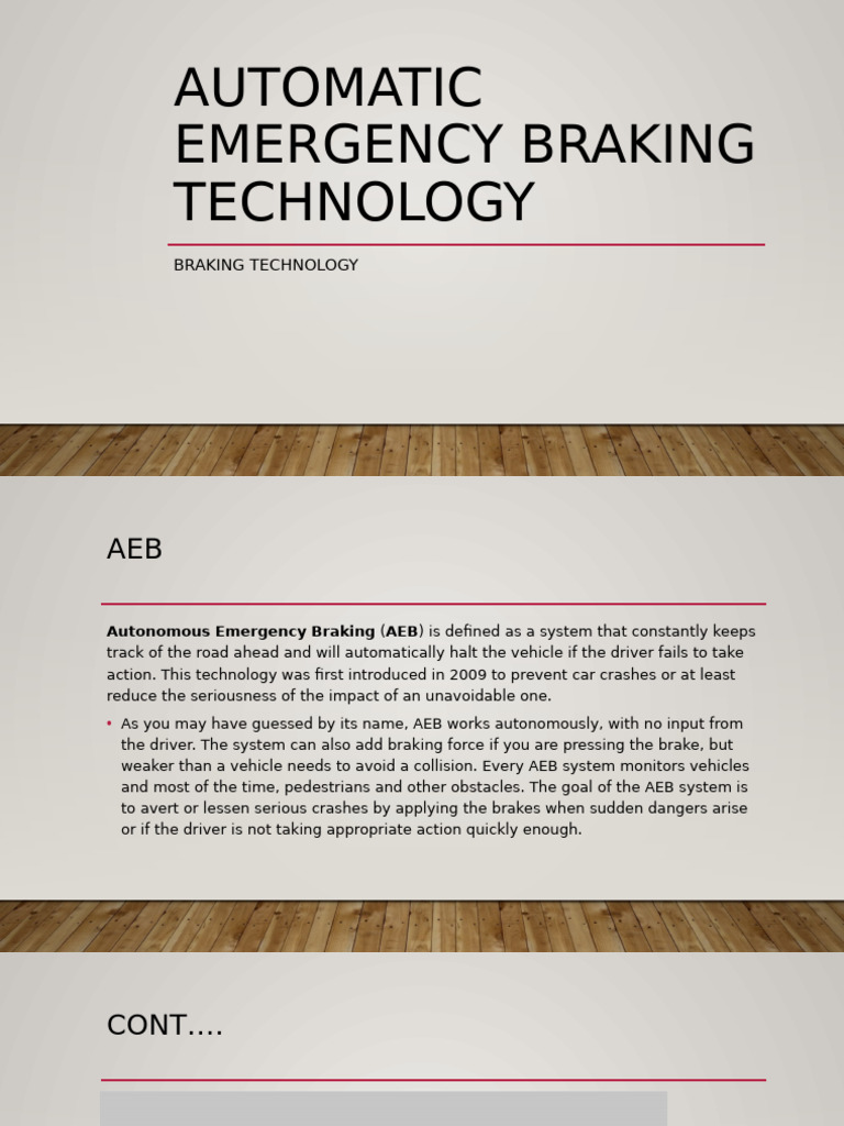Understanding Autonomous Emergency Braking | PDF | Land Transport | Vehicle Technology