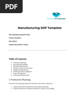 Manufacturing SOP Template | PDF