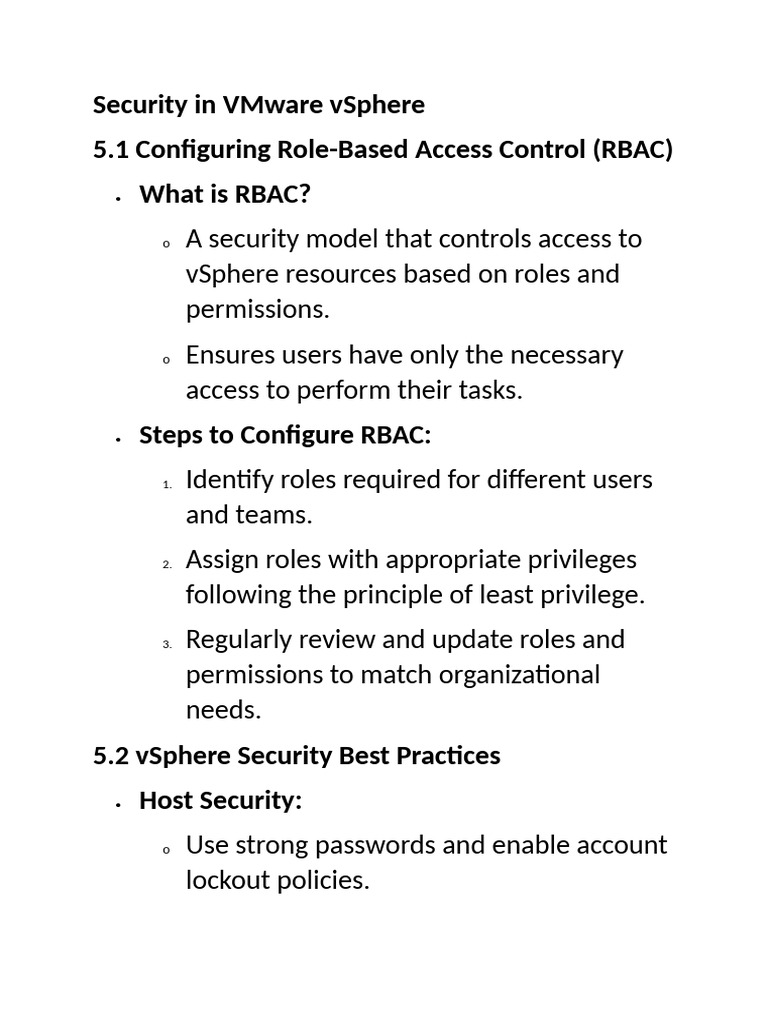 Unit 5-Security in VMware VSphere | PDF | Security | Computer Security
