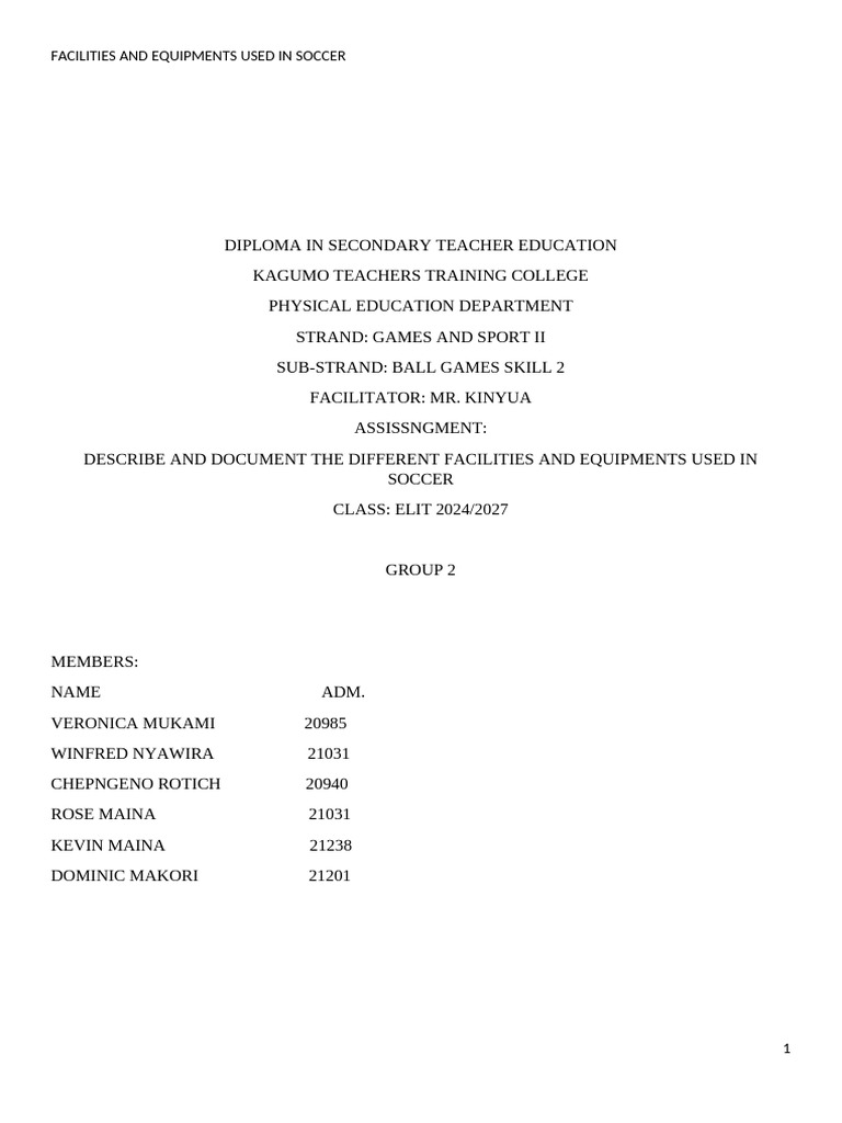 Group 2 Soccer Notes | PDF | Association Football | Sports