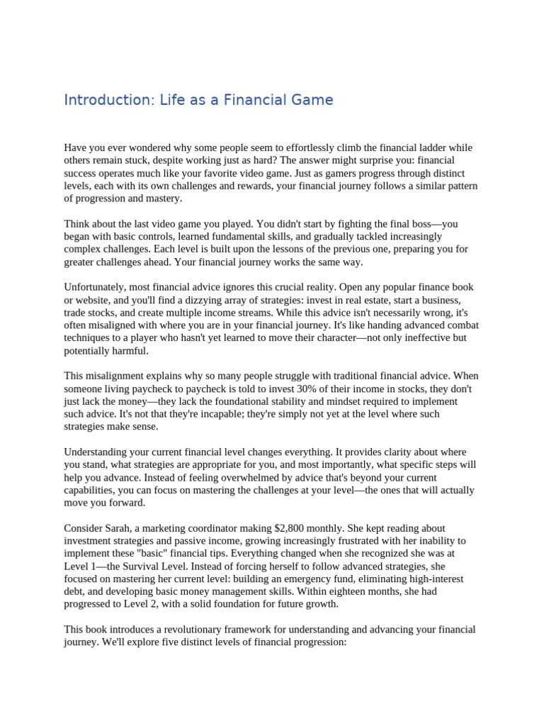 Level Up Your Financial Life | PDF | Investing | Mindset