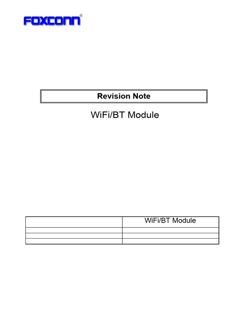 2537349 Foxconn Wi Fi Module | PDF | Ieee 802.11 | Bluetooth