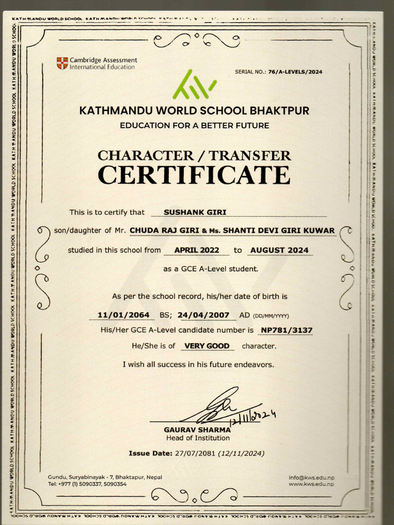 Sushank Certificates | PDF