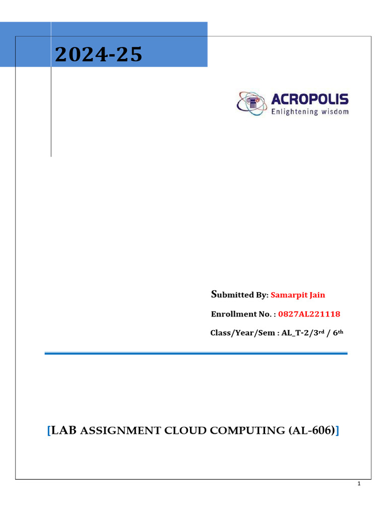 Cloud Computing Lab Manual AL-606 | PDF | Virtualization | World Wide Web