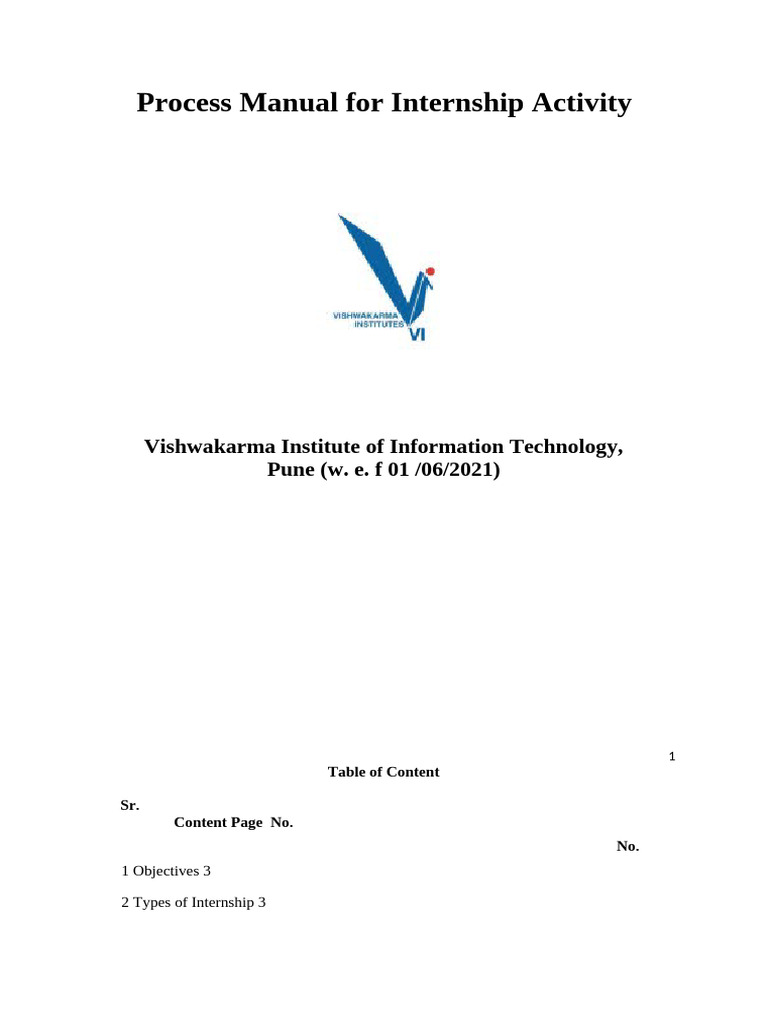 Internship Process Manual 2021 22 R0 | PDF | Internship | Job Hunting