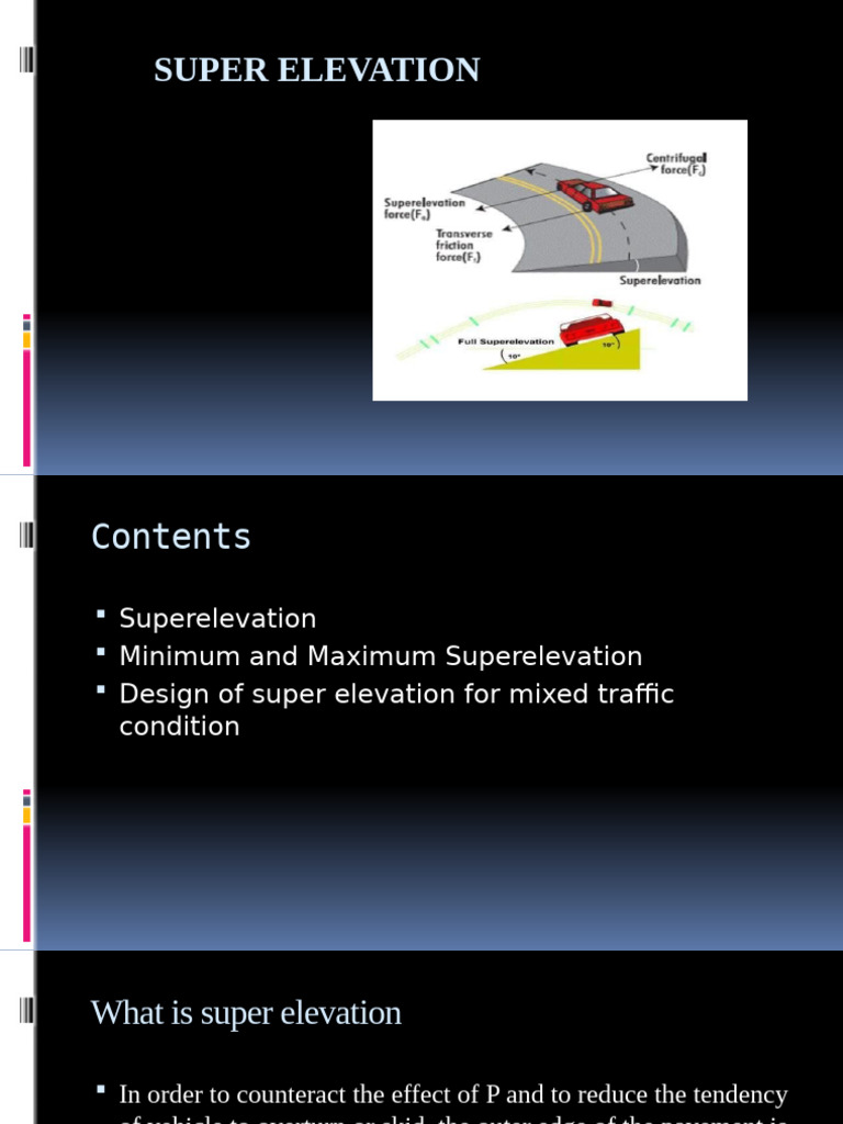 Superelevation Design for Mixed Traffic | PDF | Mechanical Engineering