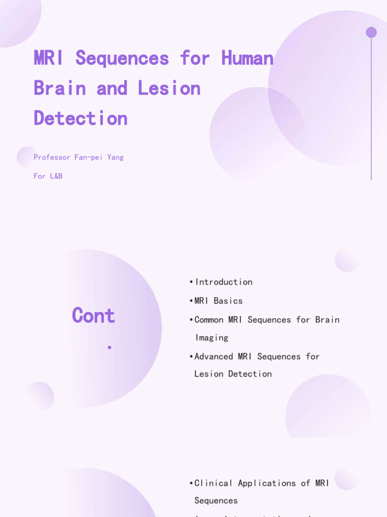 MRI Sequences For Human Brain and Lesion Detectiion LG - Brain-2 | PDF ...