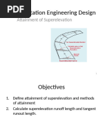 Superelevation in Road Design | PDF | Slope | Road