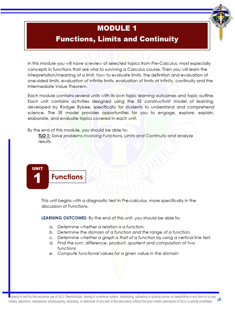 Enggmath 2 Online MODULE 1,2,3,4,5 | PDF | Function (Mathematics ...