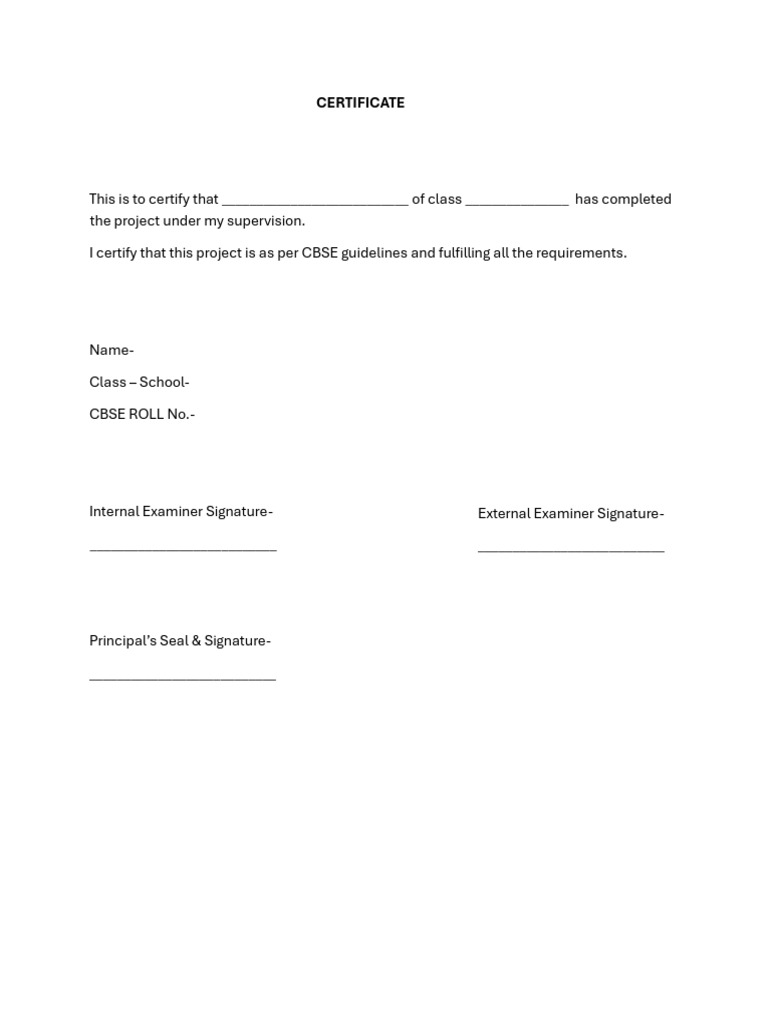 BST Project Completion Certificate | PDF
