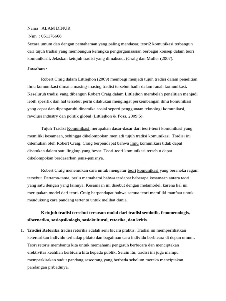 Tugas 1 Sesi 3 Pengantar Ilmu Komunikasi | PDF