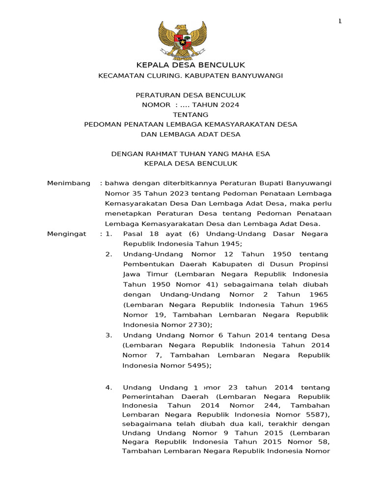 Contoh Draf Perdes LKD & Lad | PDF