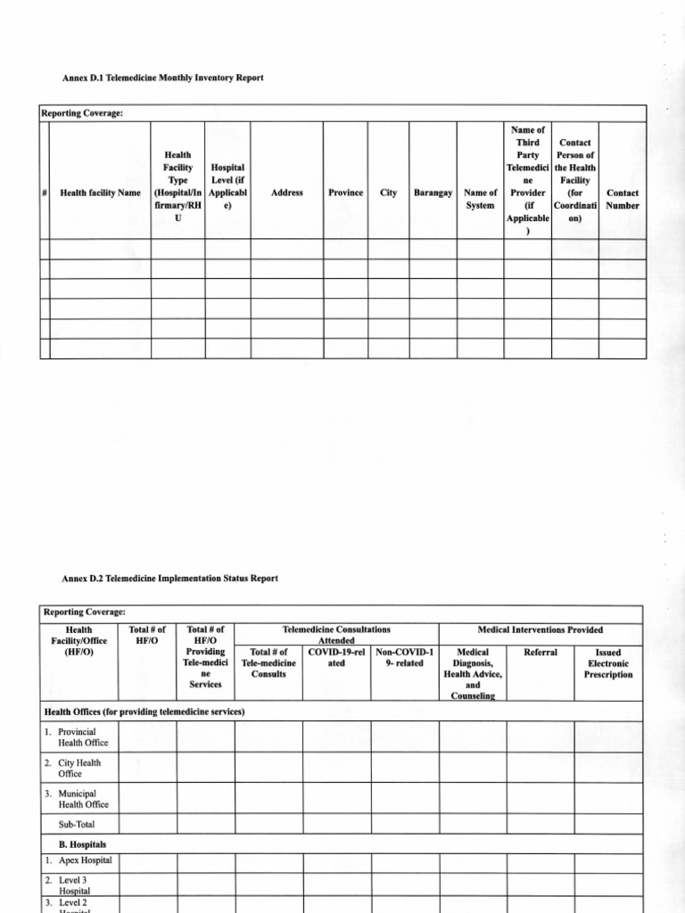 Telemed Reporting BARMM | PDF