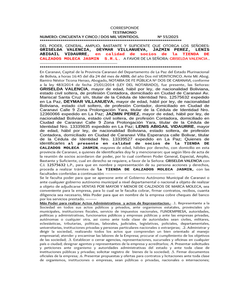 2. Poder Especial Para Representante Legal | PDF | Queja | Mandato