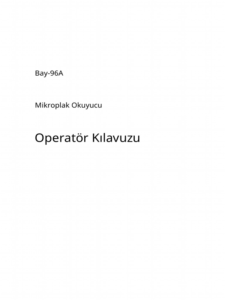 Mindray MR96A Enterotoksin Manuel Kullanım Klavuzu | PDF