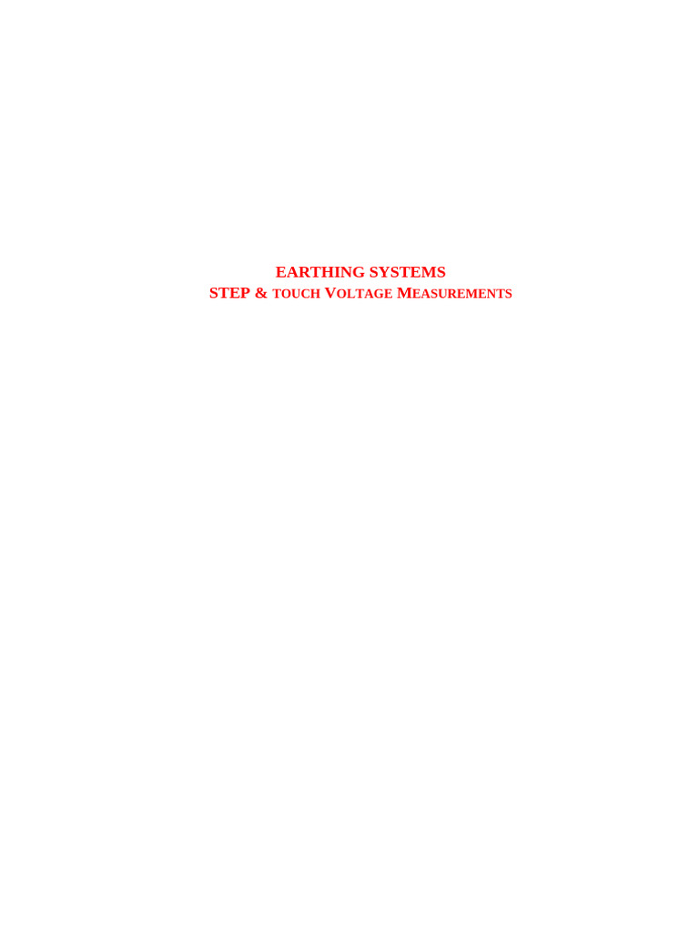 Step and Touch Voltage Testing Guide | PDF | Voltage | Electricity