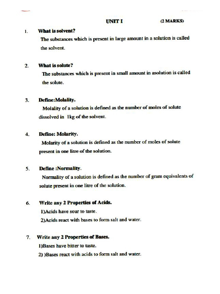 Chemistry Notes English Medium | PDF