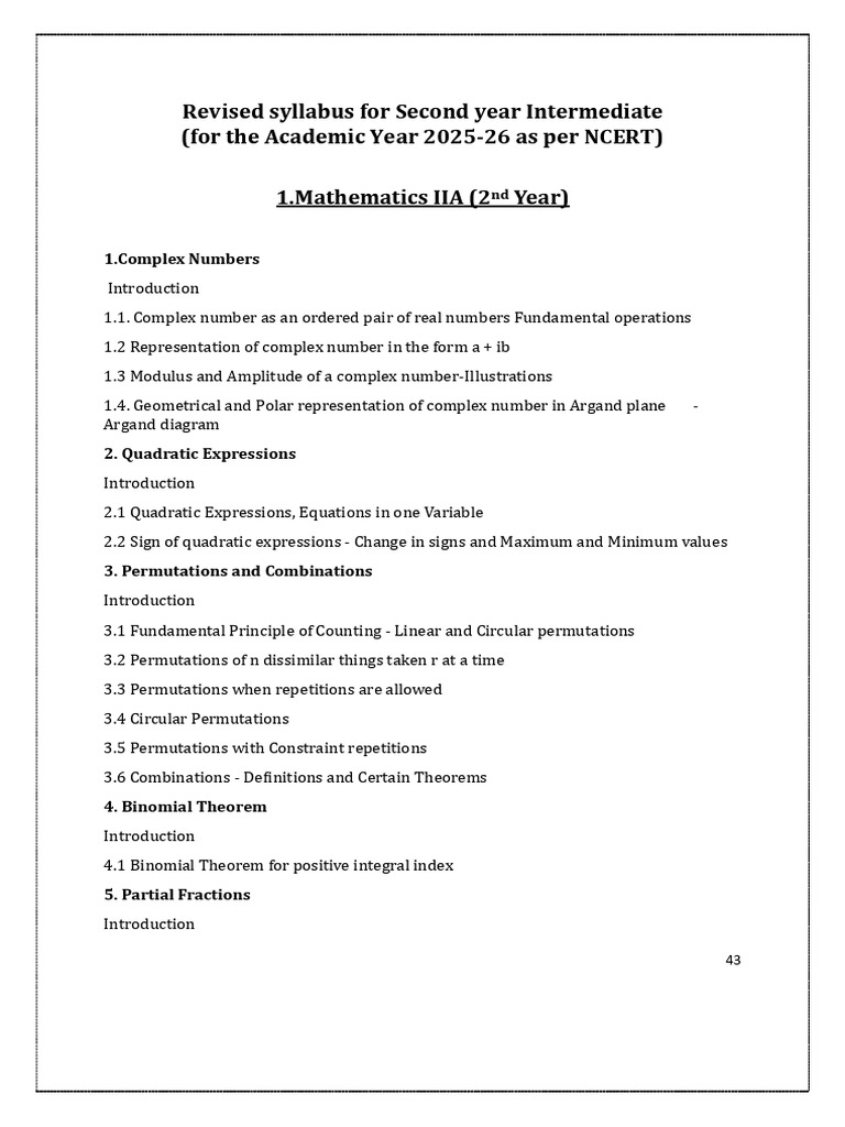 2025 Second Year Intermediate Syllabus | PDF | Magnetic Field ...