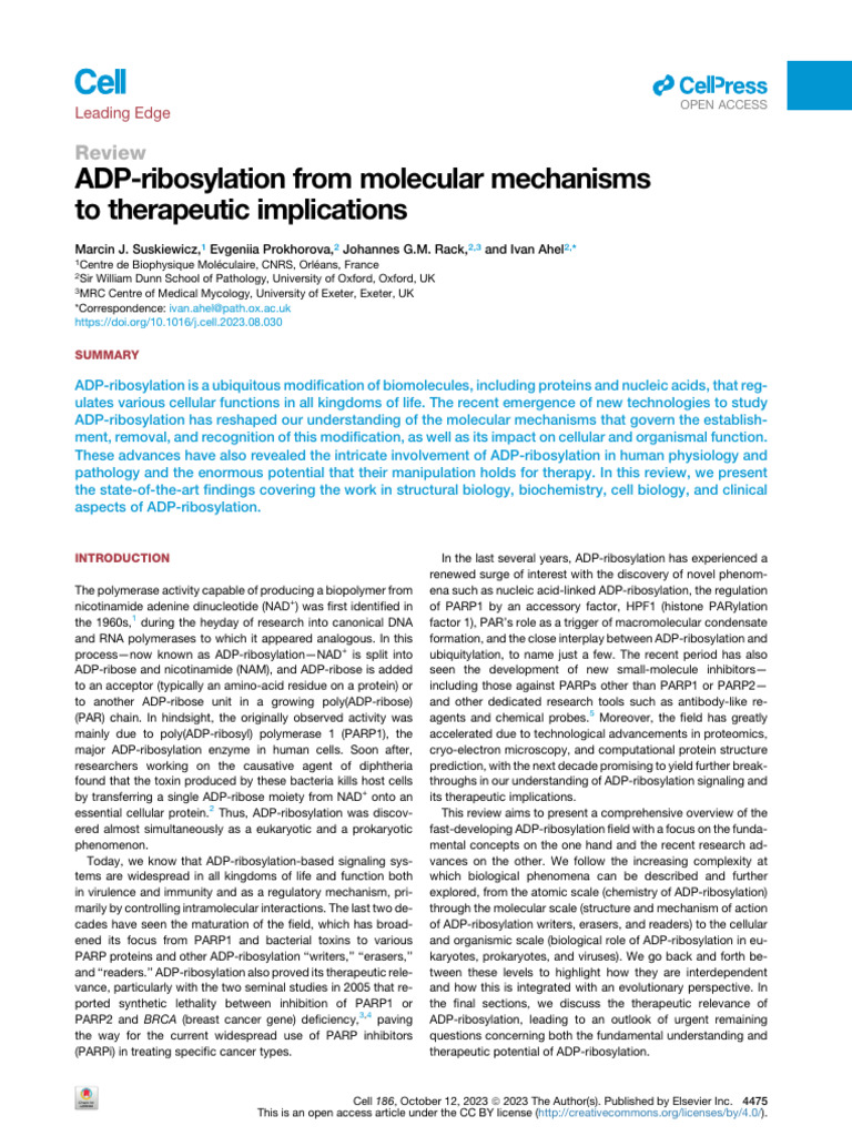 Ivan Ahel Etal Review | PDF | Protein Domain | Ubiquitin