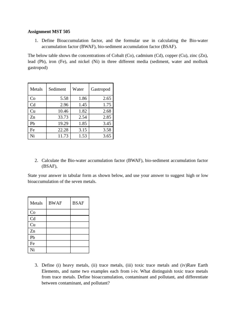Assignment MST 505 | PDF