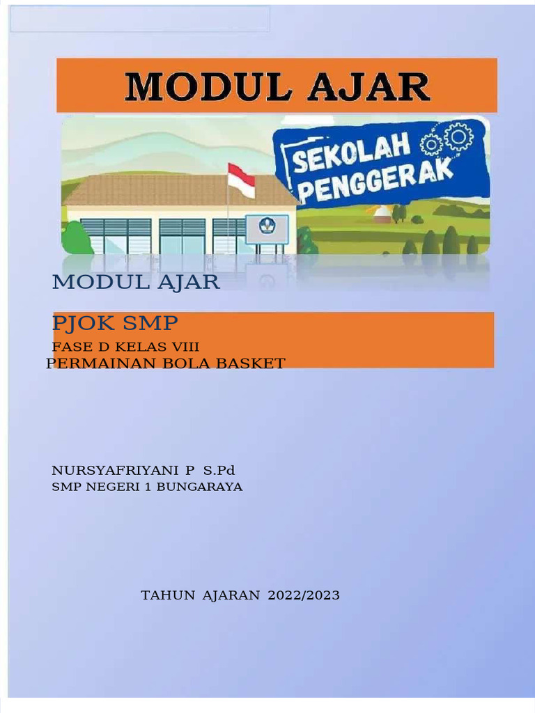 PDF Modul Ajar Materi Basket Compress | PDF