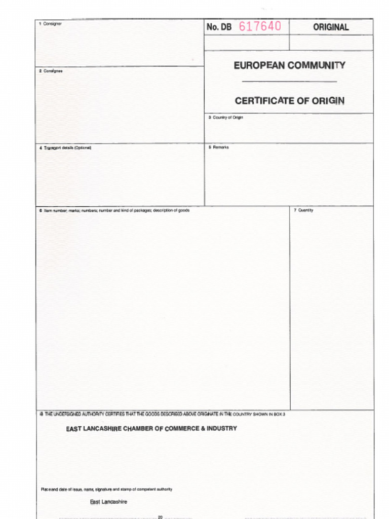 View Certificate of Origin | PDF