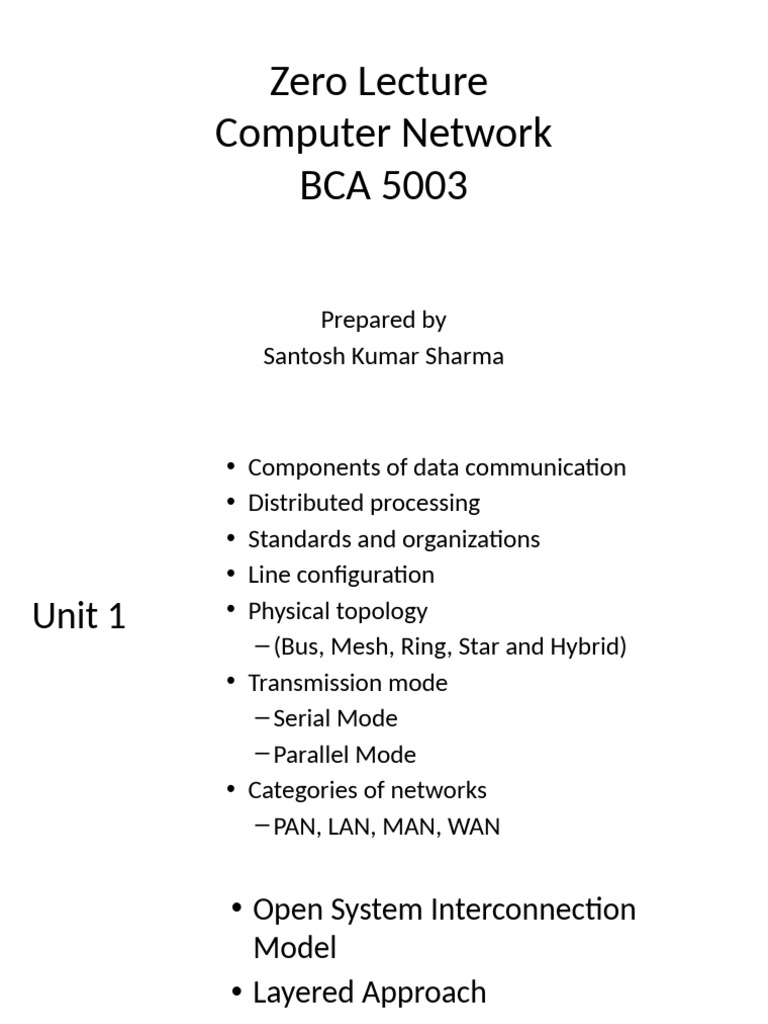 Zero Lecture of Computer Network | PDF | Computer Network | Computer Data