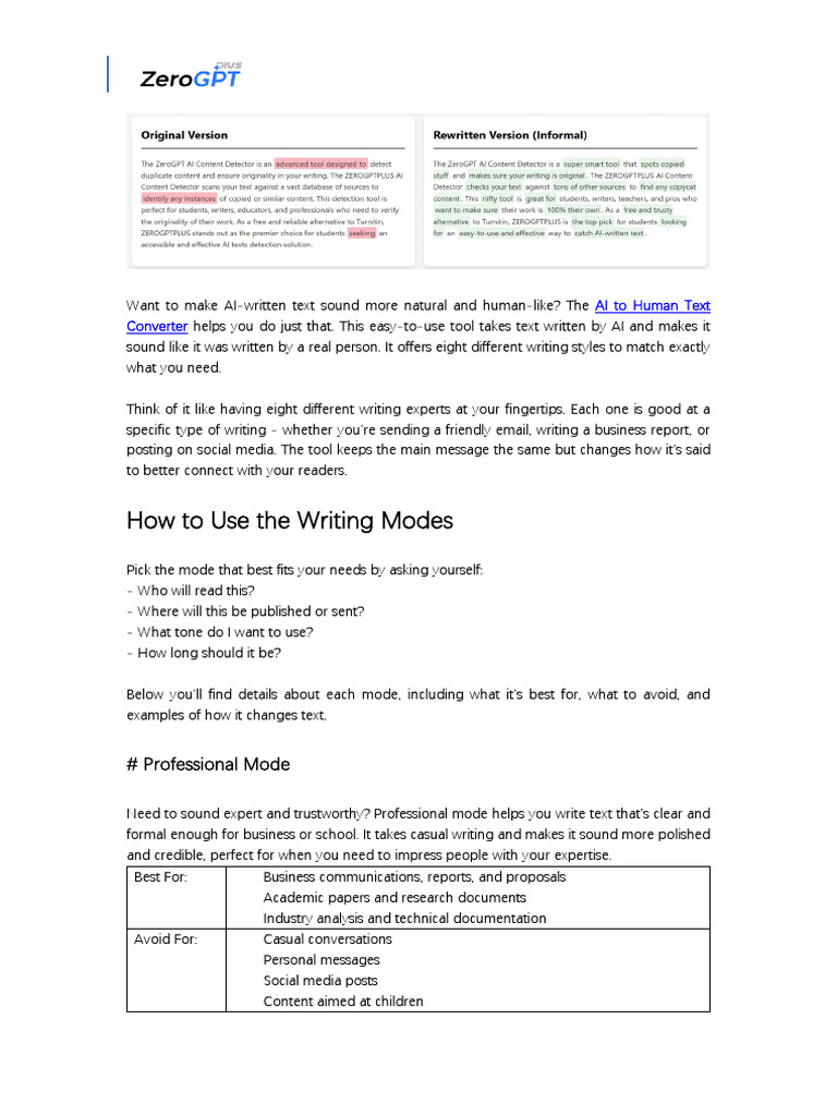 Zerogpt - Plus Rewrite Report en | PDF | Social Media | Popular Culture ...