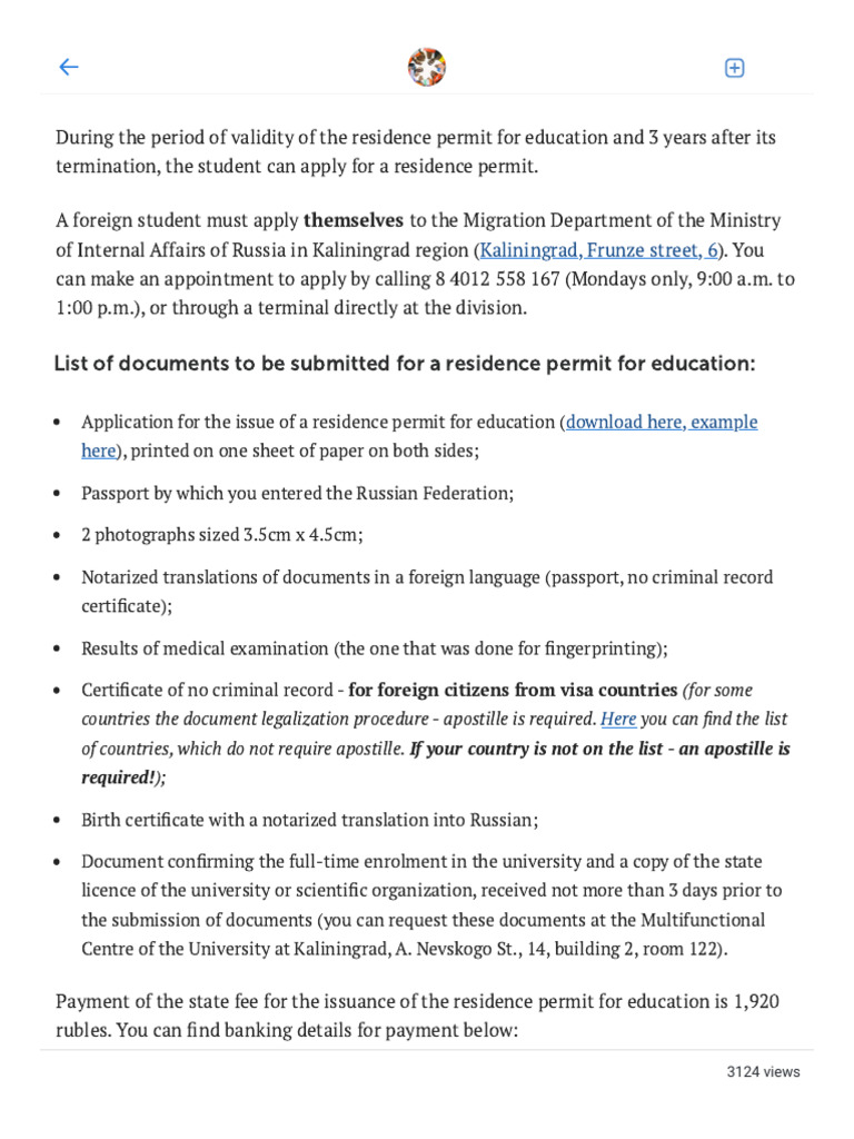 Application For Residence Permit | PDF | Travel Visa | Criminal Record
