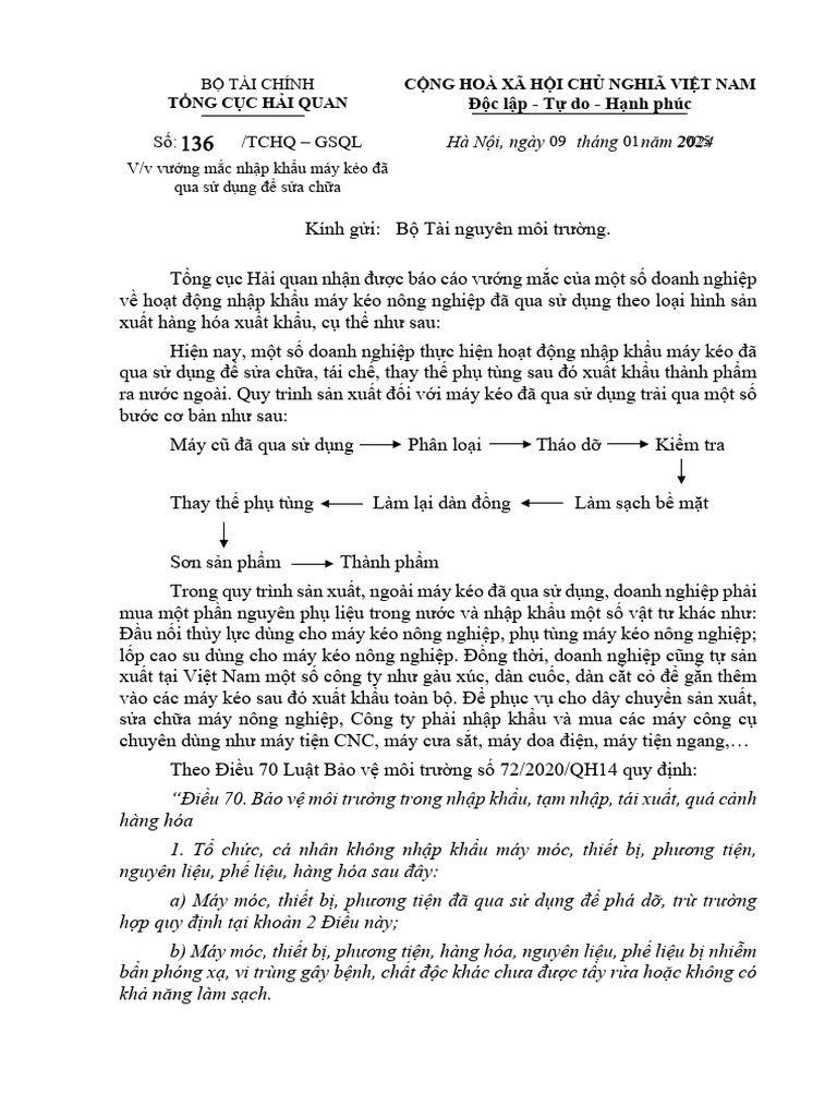 Gui TNMT - 136 - TCHQ - 09.01.2024 | PDF