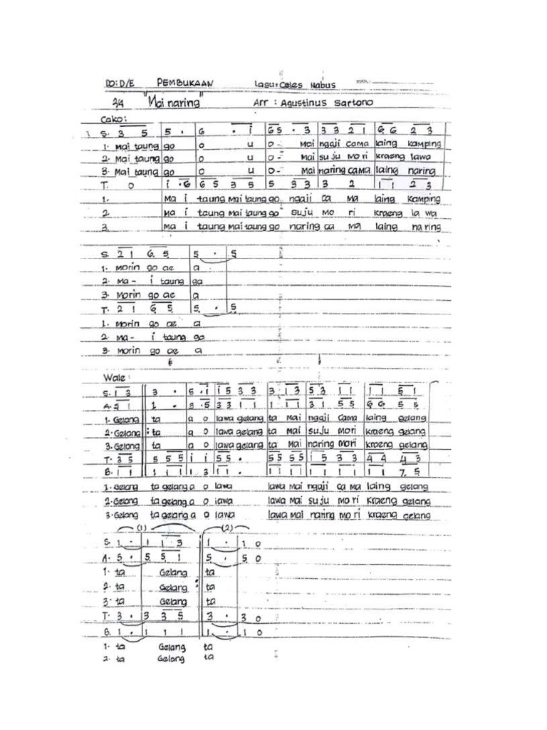 Teks Koor Manggarai | PDF
