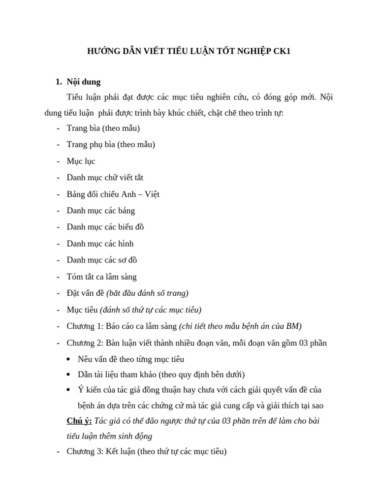 Huong Dan Viet Tieu Luan | PDF