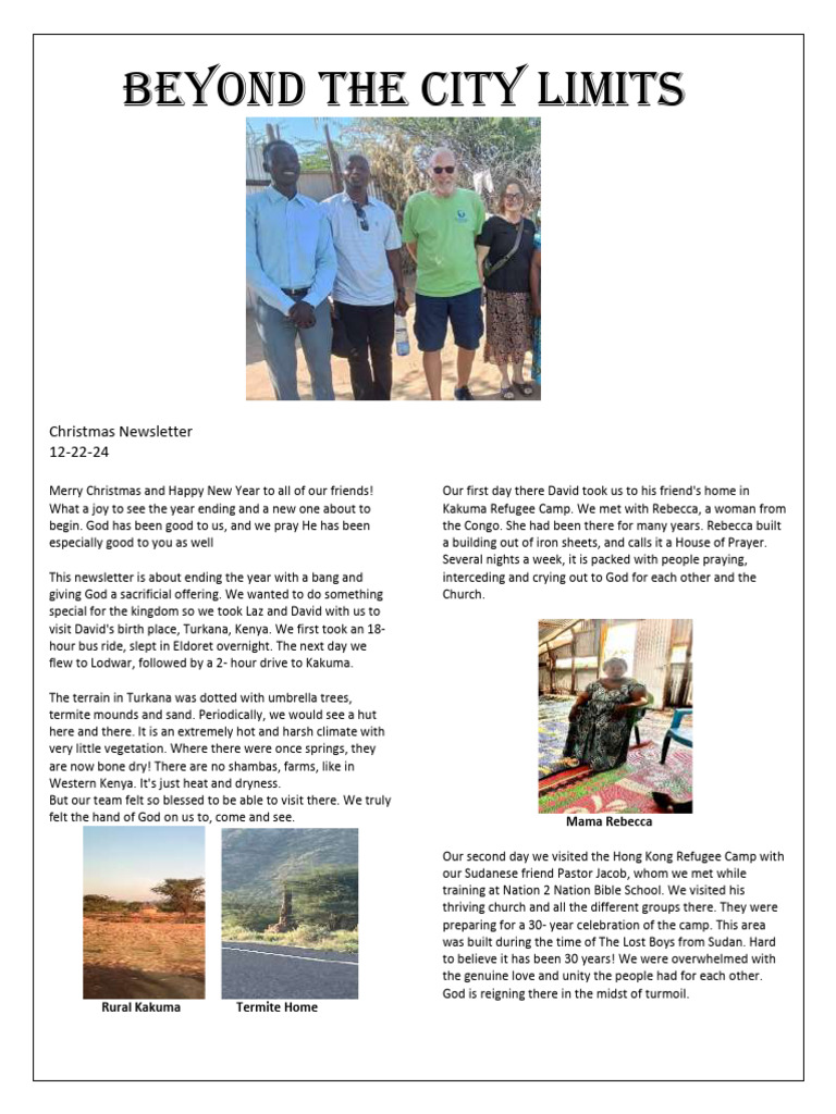 Peria Chronicles: Year-End Mission Trip | PDF