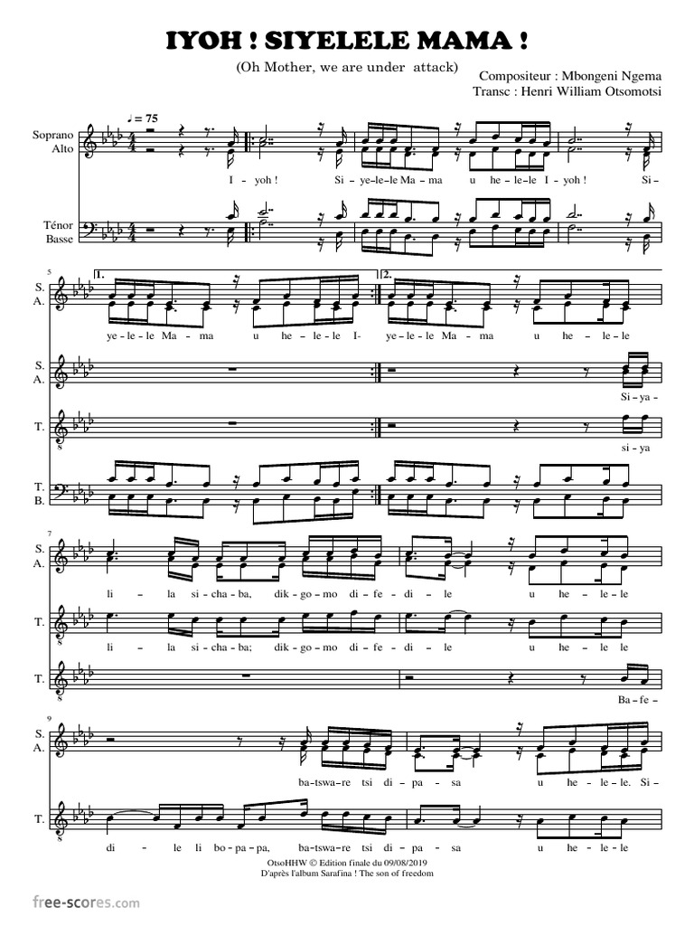 Iyoh Siyelele Mama 147692 | PDF