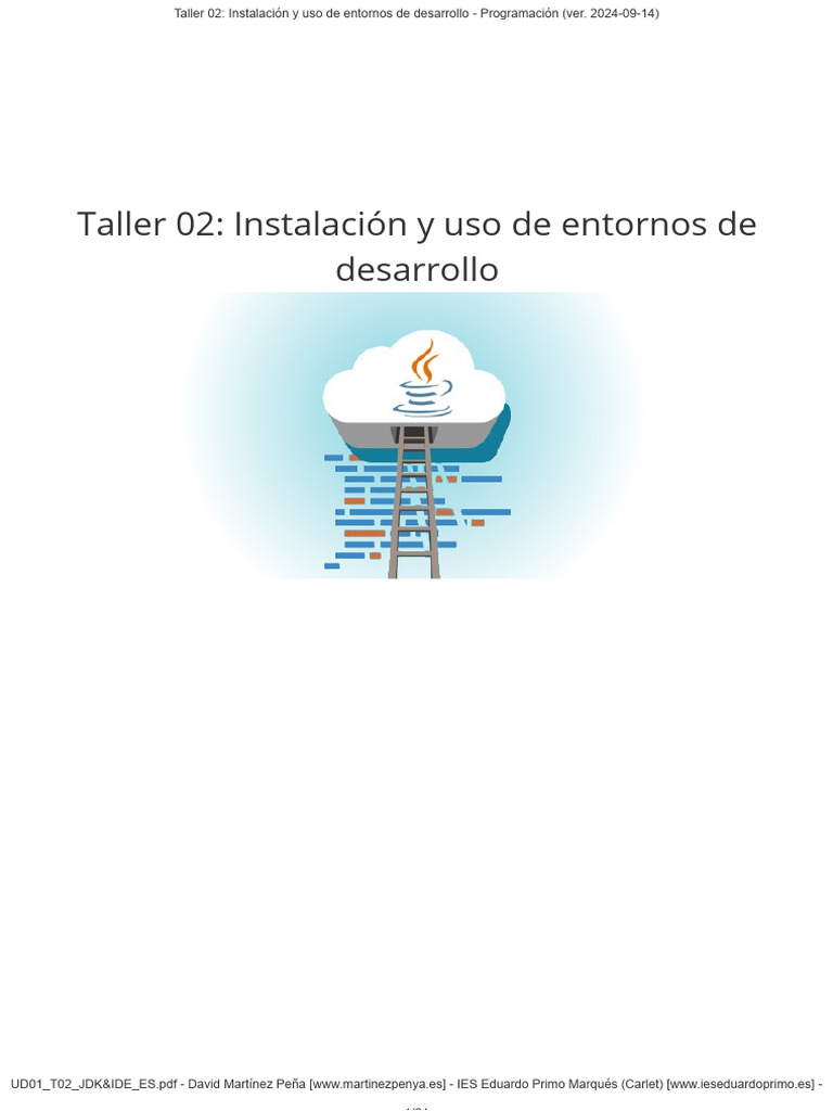 Ud01 T02 Jdk&ide Es | PDF | Java (lenguaje de programación) | Entorno de desarrollo integrado