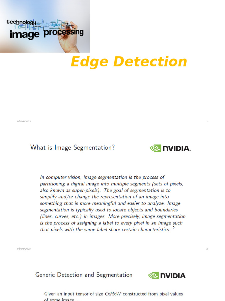Segmentation Edge Detection | PDF