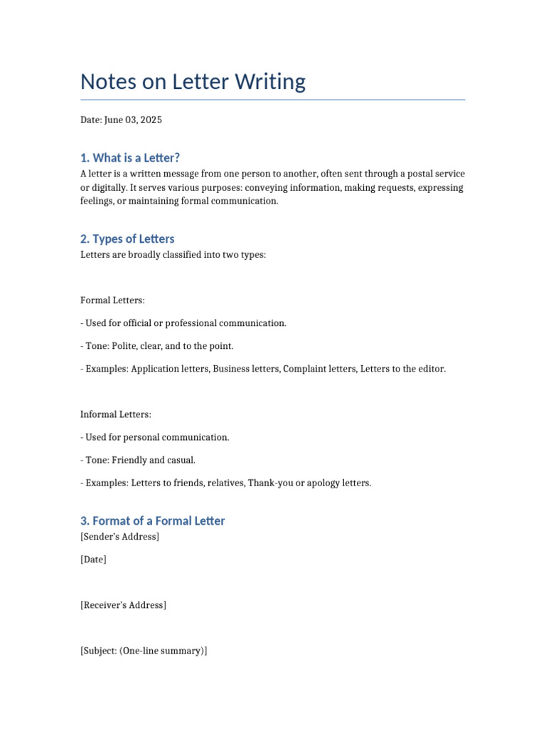 Guide to Letter Writing Techniques | PDF