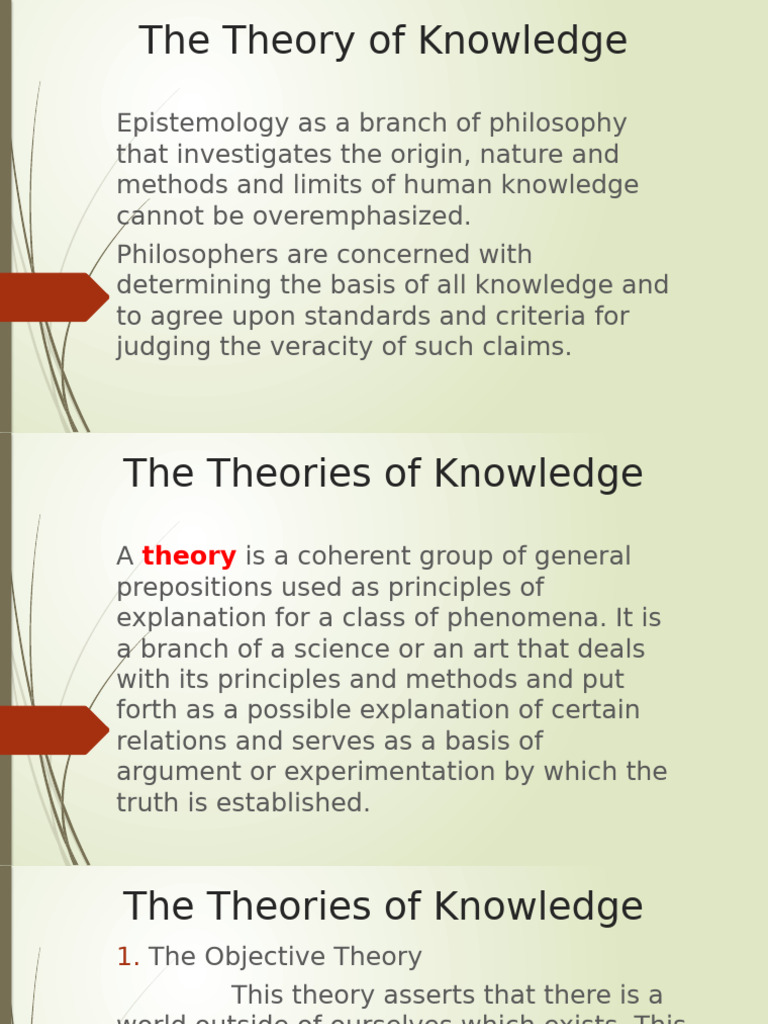 Week 5 - Slides For Second Class | PDF | Knowledge | Epistemology