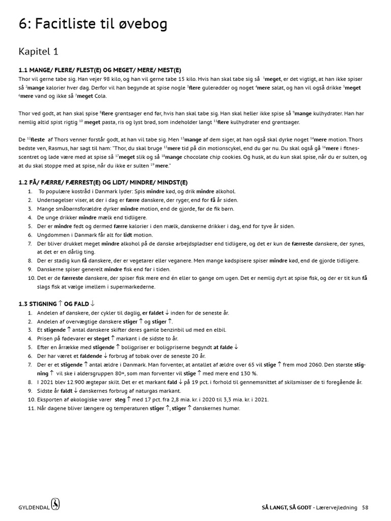 Facit Til Øvebog | PDF