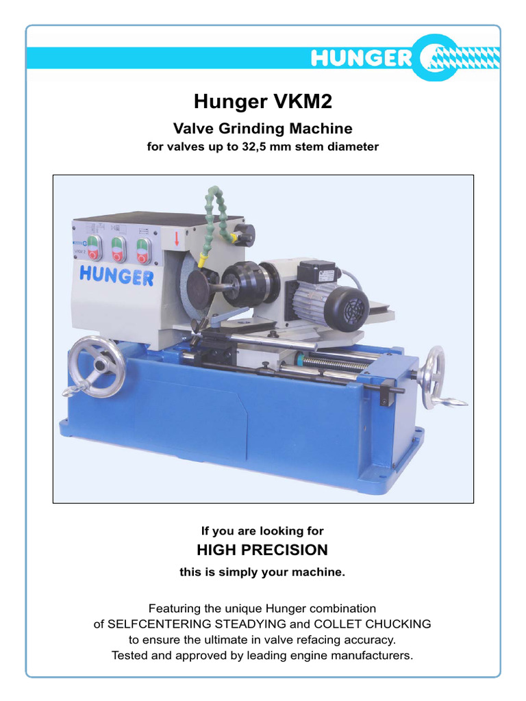 VKM2 Product Sheet 130806 | PDF | Grinding (Abrasive Cutting) | Valve