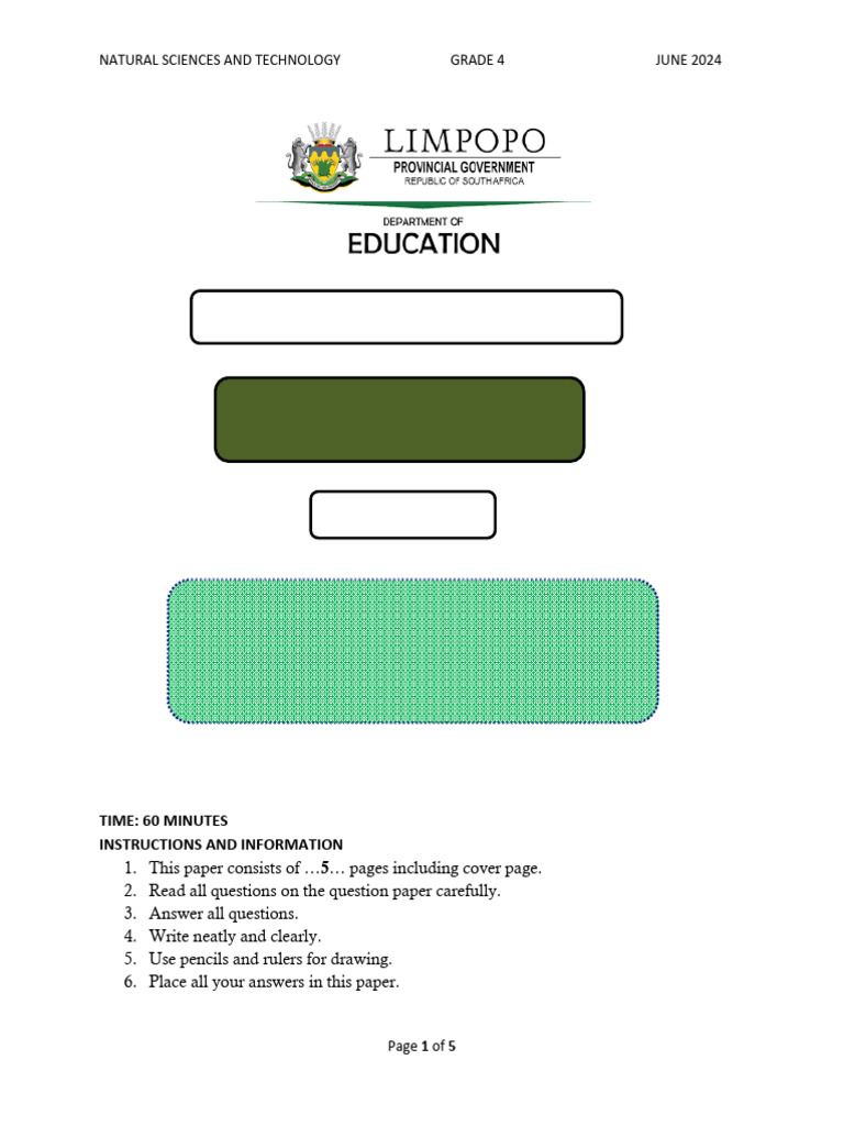 Nst Grade 4 Term 2 Qp 2024_012252 | PDF | Water | Applied And Interdisciplinary Physics