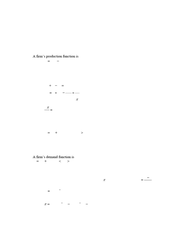 Econ213 Differential Calculus Problem Set | PDF | Profit (Economics ...