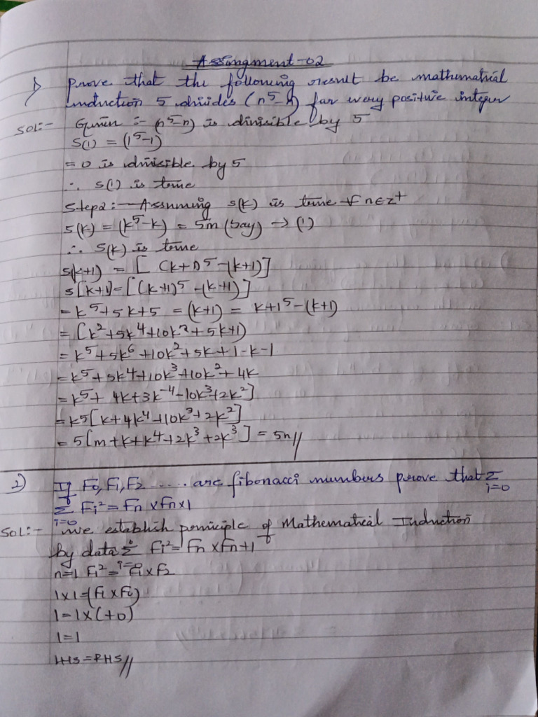Maths 2nd Assignment | PDF